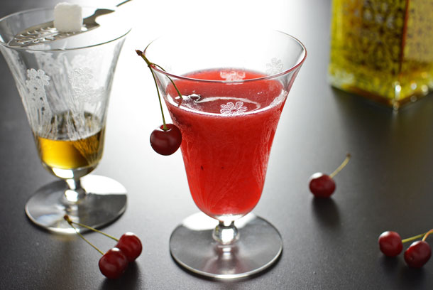 Sour Cherry Absinthe Cocktail - Simple Seasonal