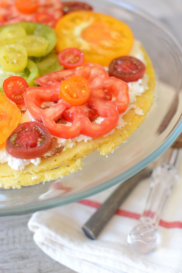 Heirloom Tomato Polenta Pie - Simple Seasonal