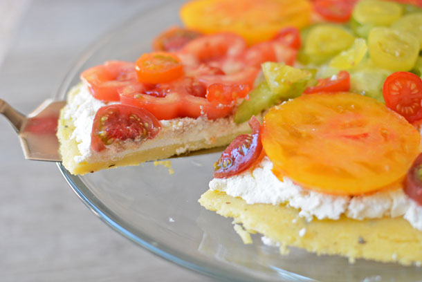 Heirloom Tomato Polenta Pie - Simple Seasonal