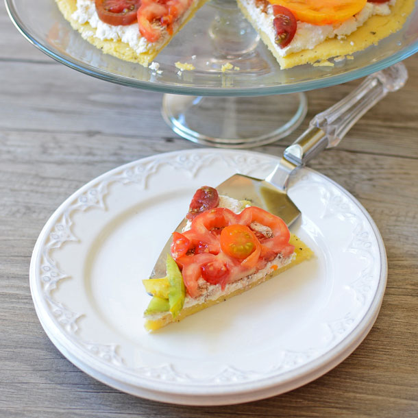 Heirloom Tomato Polenta Pie - Simple Seasonal