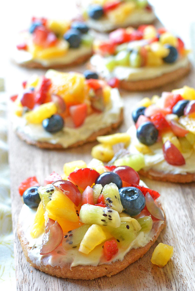 Mini Rainbow Fruit Pizzas - Simple Seasonal