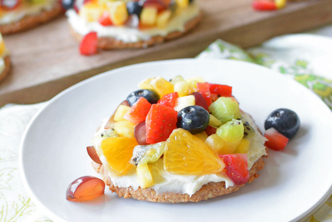 Mini Rainbow Fruit Pizzas - Simple Seasonal