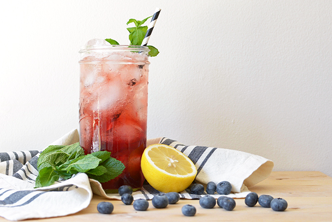 Blueberry Mint Fizz Cocktail - Simple Seasonal