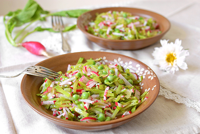 Julienned Snow Pea and Radish Salad - Simple Seasonal