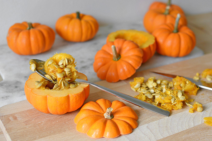 Savory Mushroom and Quinoa Stuffed Mini Pumpkins - Simple Seasonal